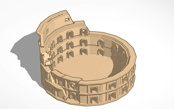 3D design colosseum - Tinkercad