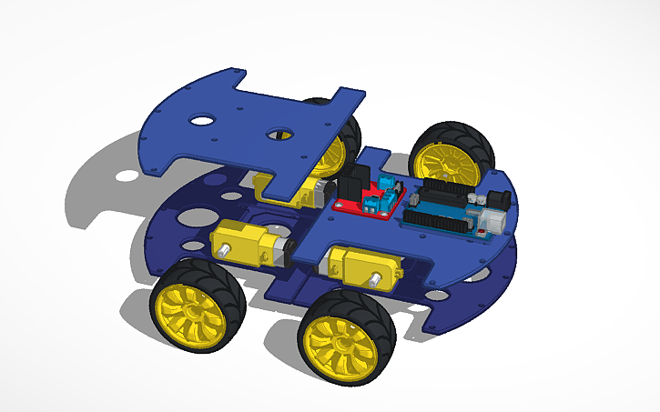 3D design IN-GENIO CHASIS -CARRO ARDUINO - Tinkercad