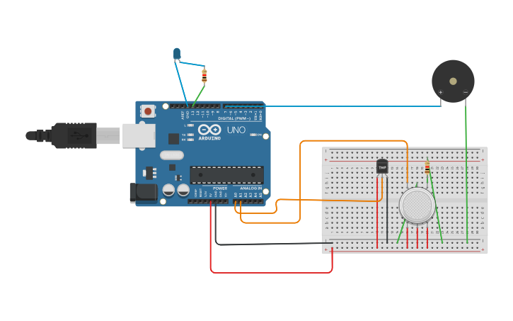 Circuit design GROUP 8 FIRE ALARM SYSTEM USING ARDUINO - Tinkercad