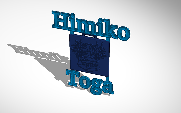 3D design Himiko toga wall hang - Tinkercad