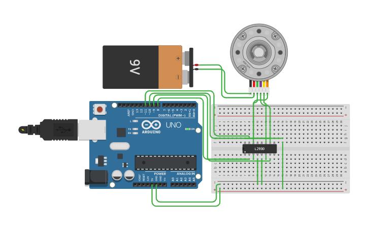 Circuit design Controlling a Stepper Motor Using Arduino - Tinkercad