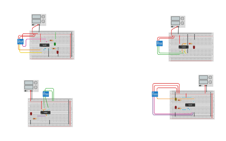 Circuit design Realisation of basic Gates using universal - Tinkercad