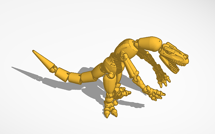 3D design Printable Moveable Dinosaur! - Tinkercad