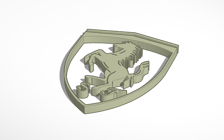 3D design Ferrari Logo - Tinkercad