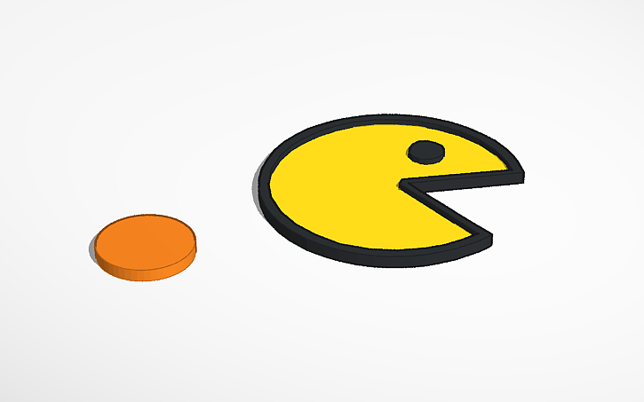 3D design PacMan - Tinkercad
