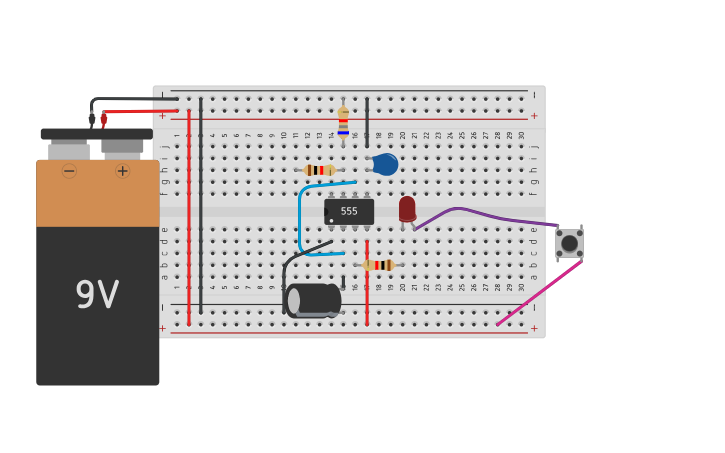 Circuit design ERB2 CLASE 4: PROBADOR DE CONTINUIDAD - Tinkercad