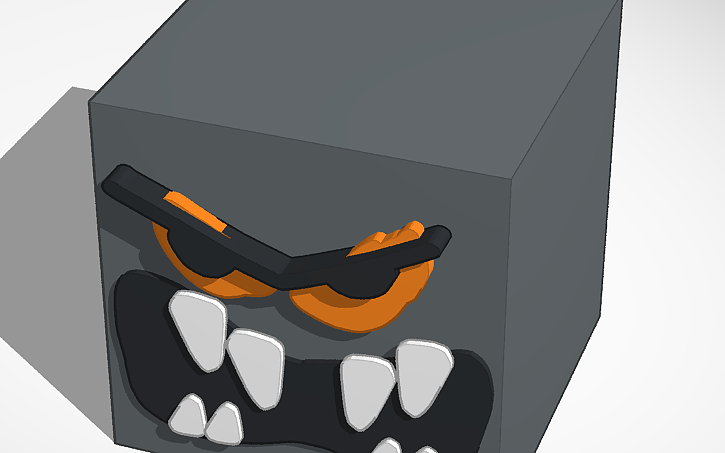 3D design Evil box red ball 4 - Tinkercad