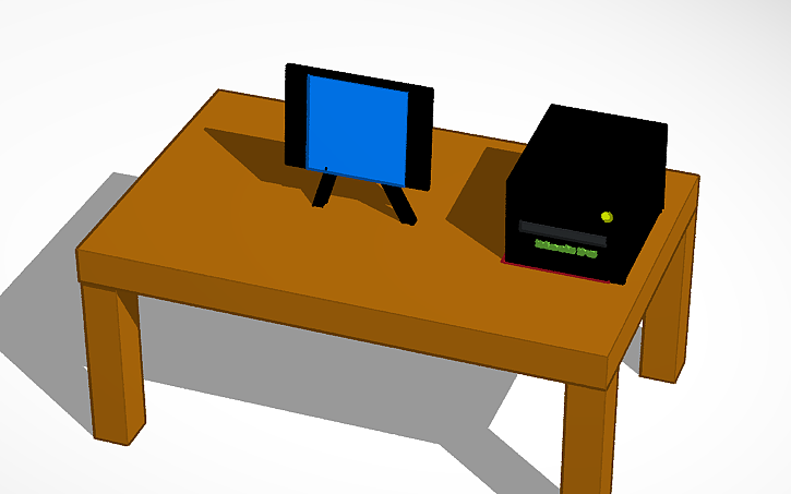 3D design Block pc setup - Tinkercad