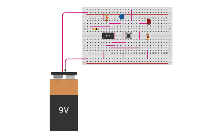 Circuit Design 555 Timer Led Blinking Tinkercad