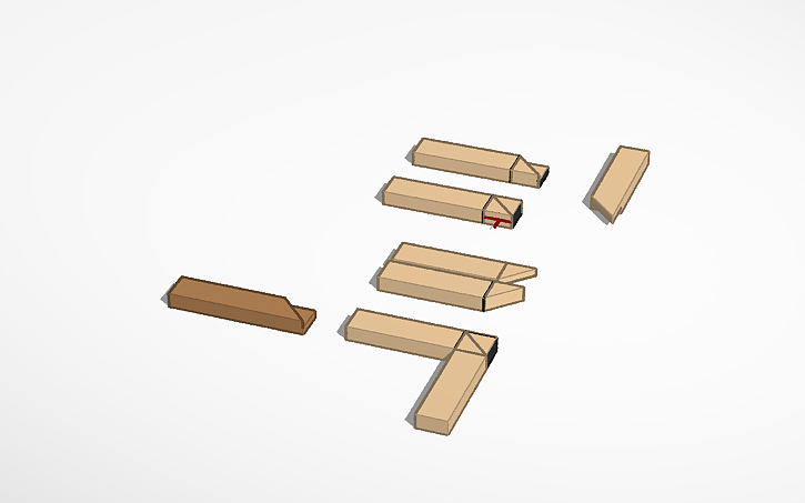3D design mitred lap joint - Tinkercad
