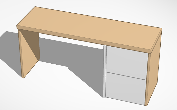 3D design desk - Tinkercad