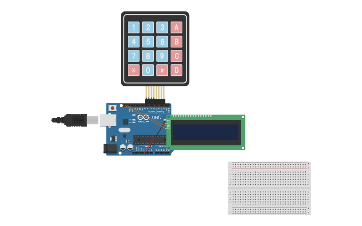 Circuit design clock w keypad - Tinkercad