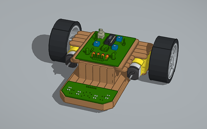 3D design Line Follower Body - Tinkercad