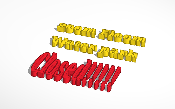 3D design I wish This water park was still around - Tinkercad