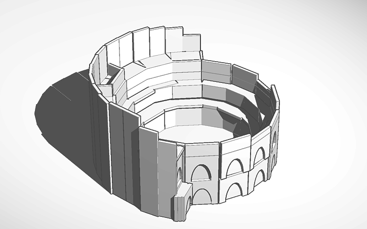 3D design Coliseu Romano - Tinkercad
