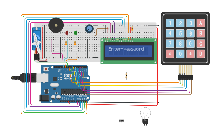 Circuit design Copy of EMA- Door Lock Security System(keypad_+LCD ...
