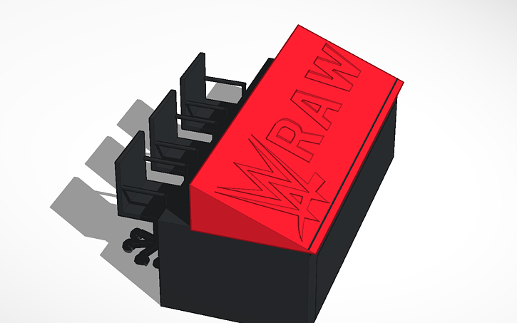 3D design wwe raw table - Tinkercad
