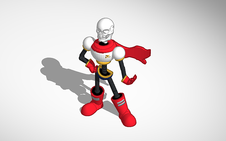 3D design Fanon Papyrus whenever Sans makes him mad (Undertale) - Tinkercad