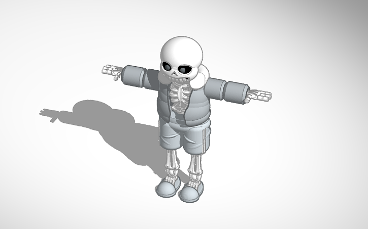 3D design Undertale Sans Template - Tinkercad