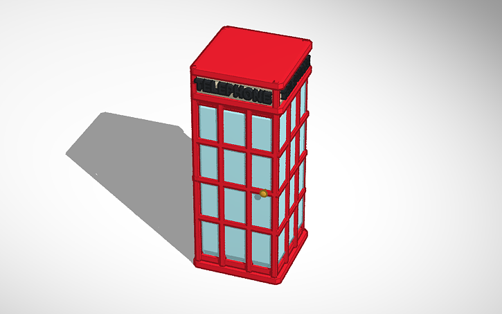 3D design telephone booths - Tinkercad