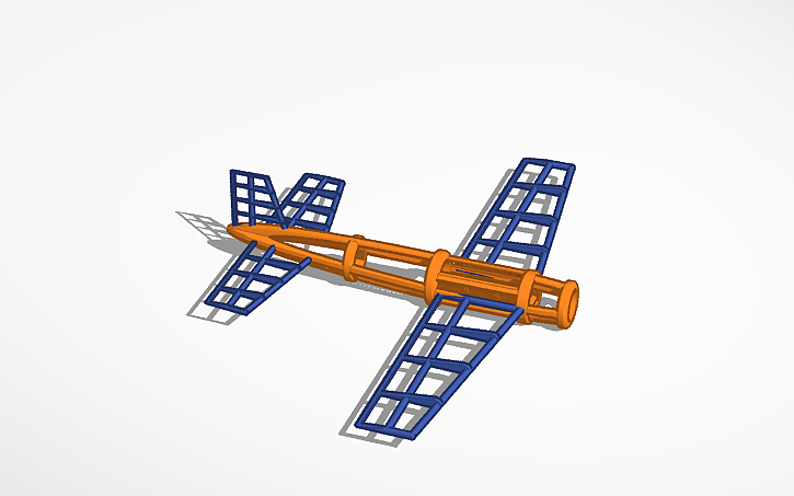 3D design Glider/ plane frame - Tinkercad