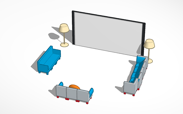 3D design theatre room - Tinkercad