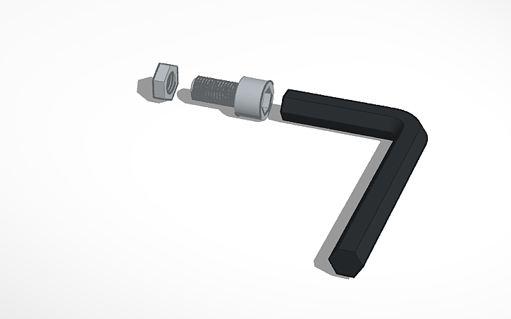 3D design Allen key - Tinkercad