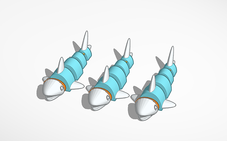 3D design Articulated Sharks - Tinkercad