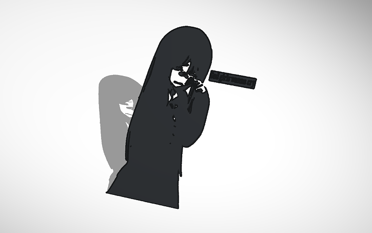 3D design ağlayan anime kız-anime girl - Tinkercad
