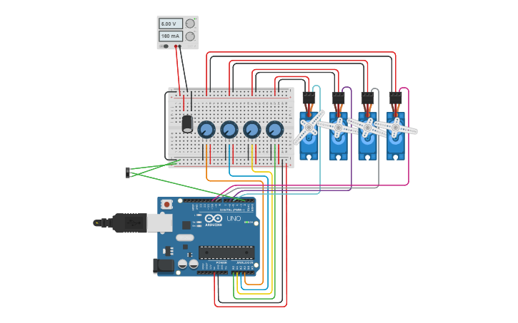 Circuit design joy stick - Tinkercad