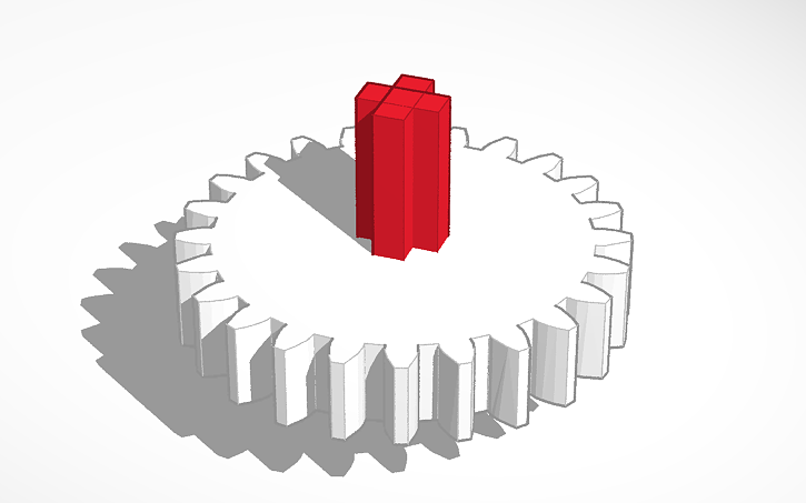 3D design 24 Tooth gear compatible with Lego NXT - Tinkercad