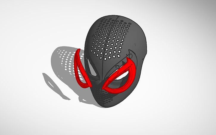 3D design spider man mask - Tinkercad
