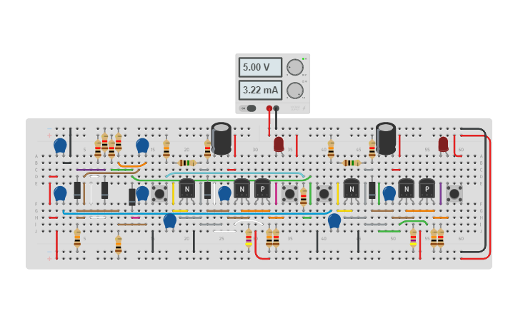 Circuit design Bistable 1488 - Tinkercad