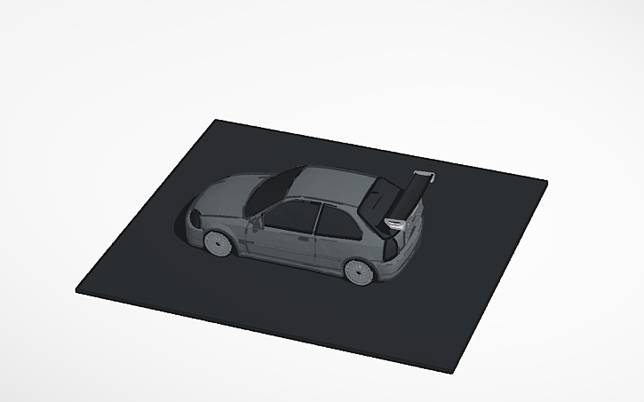 3D design RWD civic blackout build - Tinkercad