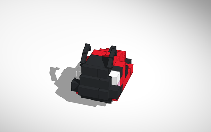 3D design 3D cute ladybug - Tinkercad