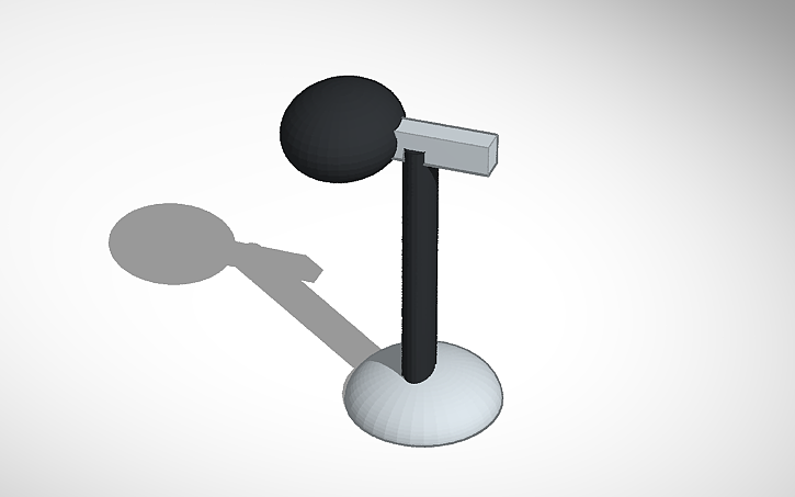 3D design microphone stand - Tinkercad