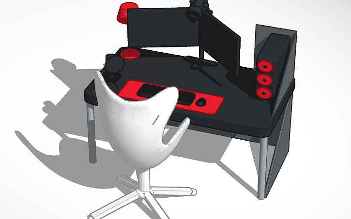 3D design Gaming Setup - Tinkercad