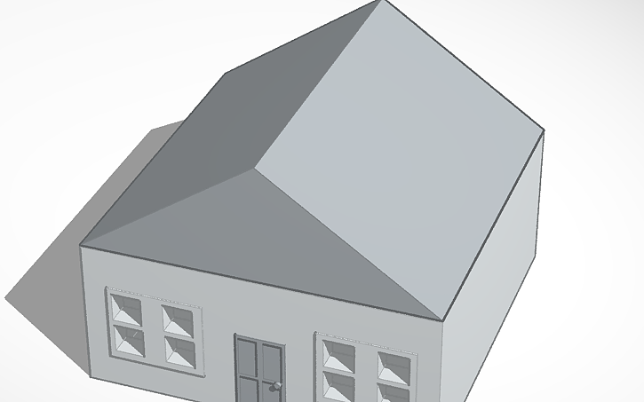 3D design House model template - Tinkercad
