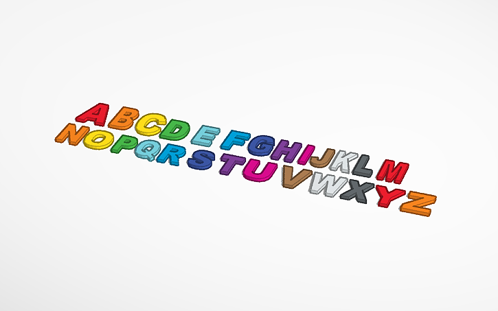 3D design Alphabet - Tinkercad