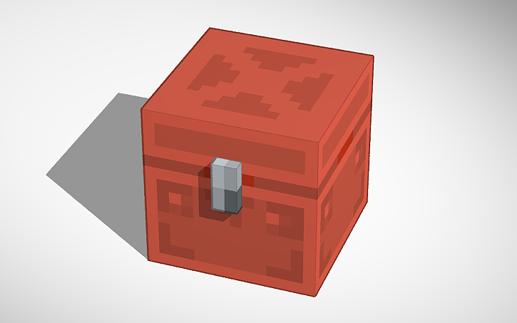 3D design Minecraft copper chest - Tinkercad