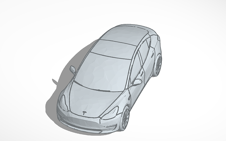 3D design Tesla Model 3 - Tinkercad