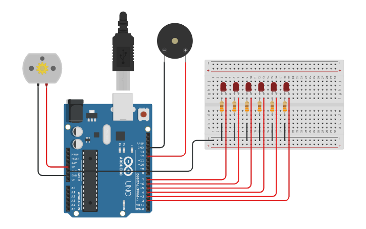 Circuit design proyecto final navidad grinch - Tinkercad
