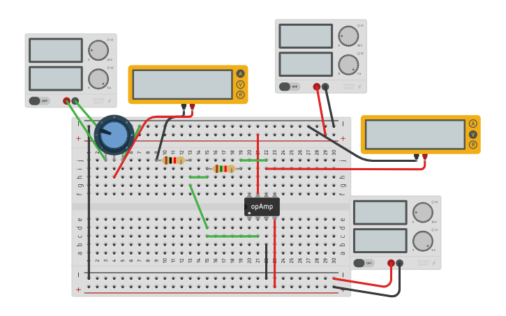Circuit design current to voltage circuit - Tinkercad