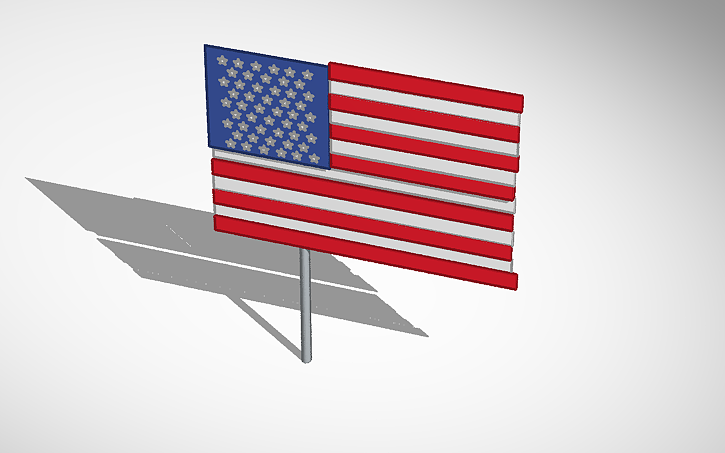3D design flag - Tinkercad