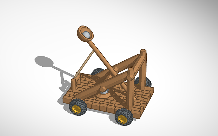 3D design Catapulta - Tinkercad