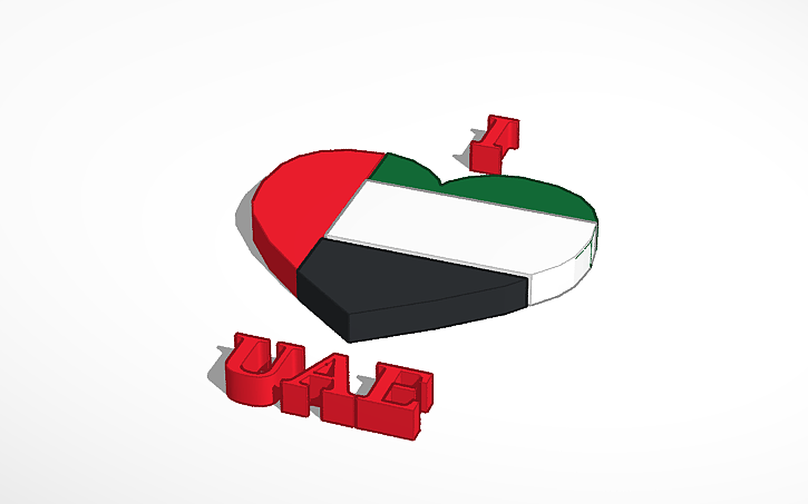 3D design I love UAE - Tinkercad