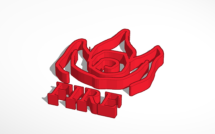 3D design Fire symbol - Tinkercad