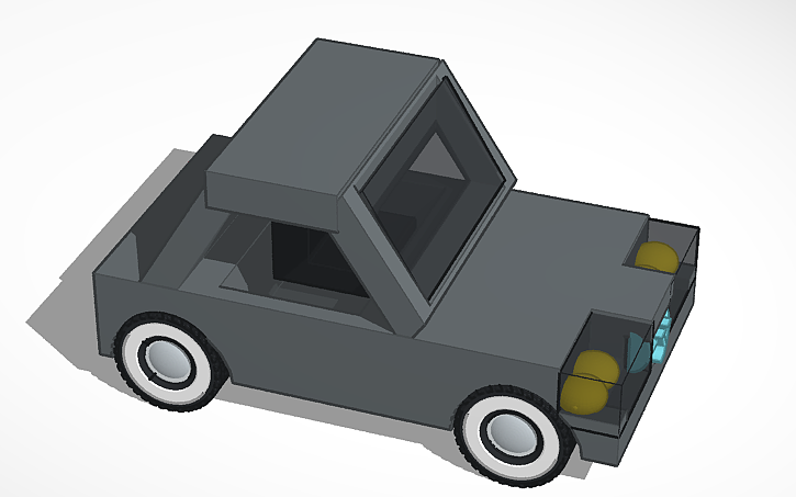 3D design my first my made car! ( araba / car)(updated lights) - Tinkercad