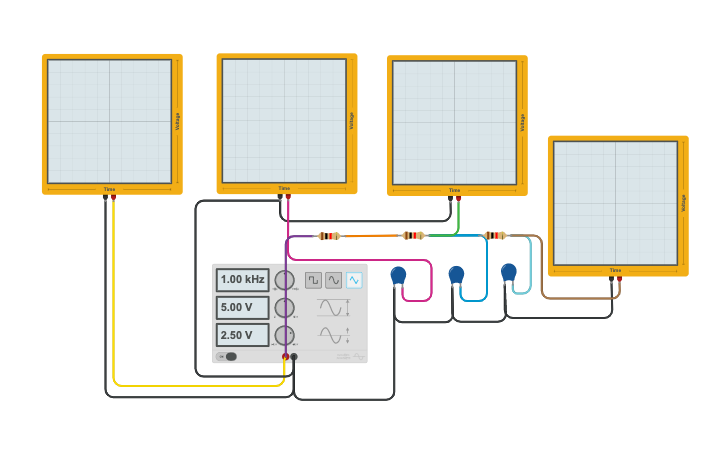 Circuit design Square wave - Tinkercad