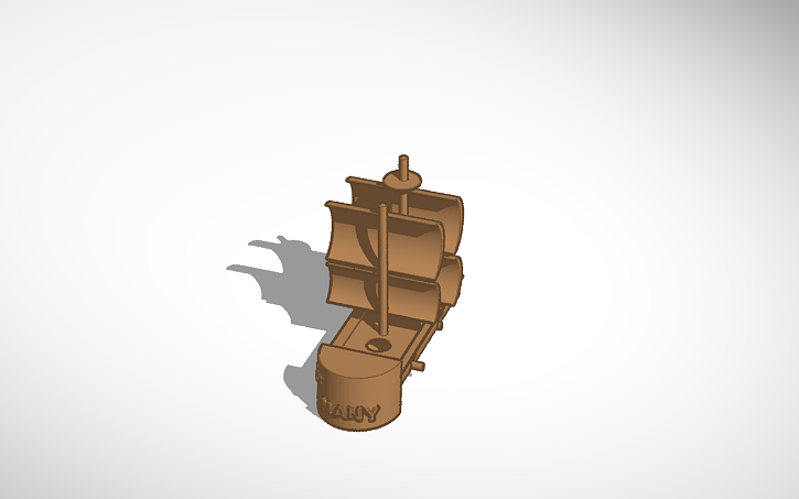 3D design pirate ship - Tinkercad